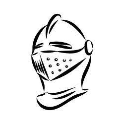 Knight armour engraving scratch board style Vector Image