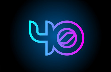 Pink line 24 number logo icon design creative Vector Image