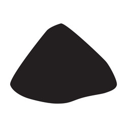 Pile of sand icon black icons isolated Royalty Free Vector