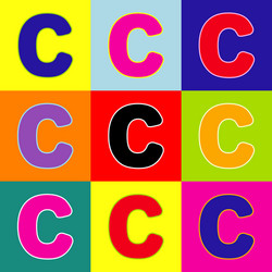 Letter c sign design template element Royalty Free Vector