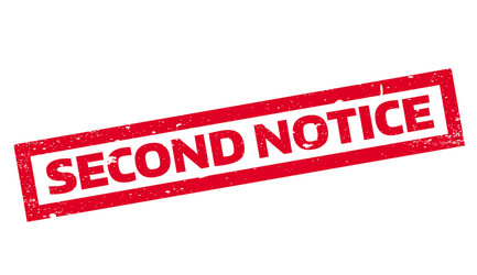Second notice rubber stamp Royalty Free Vector Image