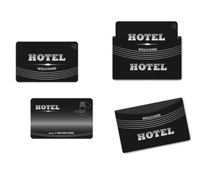 Hotel rfid key card with colored sleeve Royalty Free Vector
