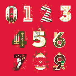 Cartoon kids color numbers set Royalty Free Vector Image