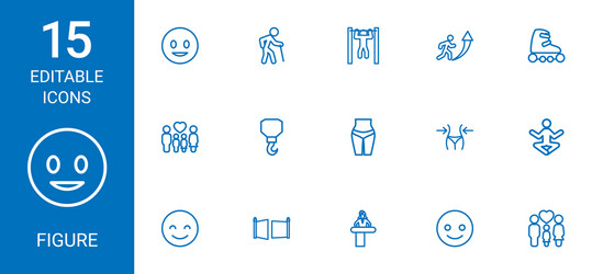 15 figure icons Royalty Free Vector Image - VectorStock