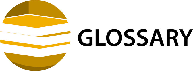 Glossary with book flat design Royalty Free Vector Image