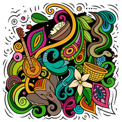 India Flag Doodle Vector Images (over 110)