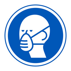 Protective mask icon on white background Vector Image