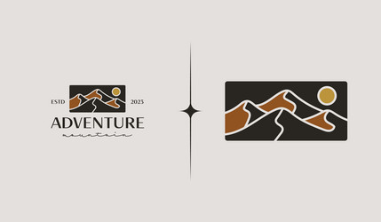 Simple mountain logo universal creative premium Vector Image