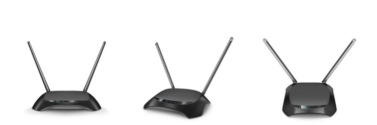 Network router 3d wifi router internet service Vector Image