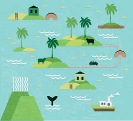 Cartoon map Royalty Free Vector Image - VectorStock