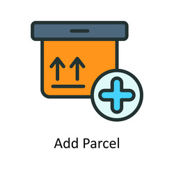 Cartons fill outline icon design Royalty Free Vector Image