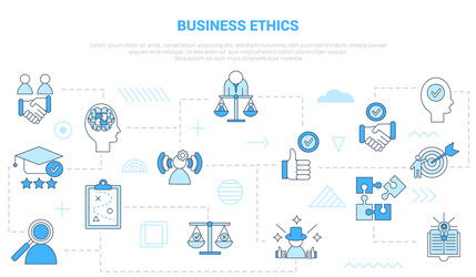 Business ethics concept with circle icon Vector Image