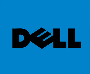 Dell brand logo computer symbol design usa laptop Vector Image