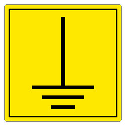 Protective earth ground symbol sign Royalty Free Vector