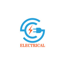 Light electric logo design elements concept Vector Image