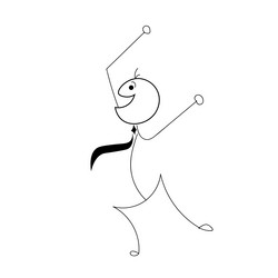 Happy stick figure Royalty Free Vector Image - VectorStock