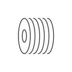 Sewing spool line outline icon Royalty Free Vector Image