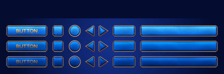 Medieval Ui Game Button Frame Sprite For Animation