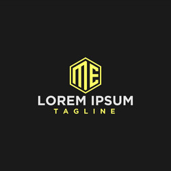 Me square logo design Royalty Free Vector Image