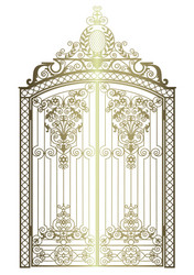 Golden forged gate Royalty Free Vector Image - VectorStock