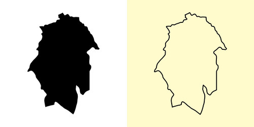 Al buraimi map oman asia filled and outline map Vector Image