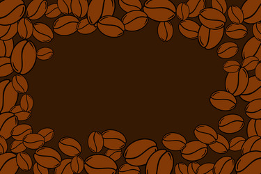 Blank coffee beans round frame Royalty Free Vector Image