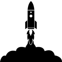 Realistic rocket spaceships launch futuristic Vector Image