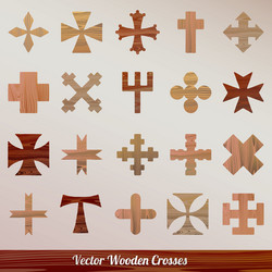 Two stylized crosses Royalty Free Vector Image