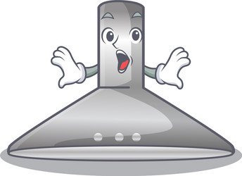 Crazy kitchen hood cartoon the for cooking Vector Image