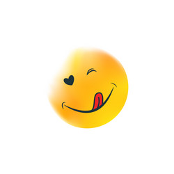 Yummy icon hungry smiling face with mouth Vector Image