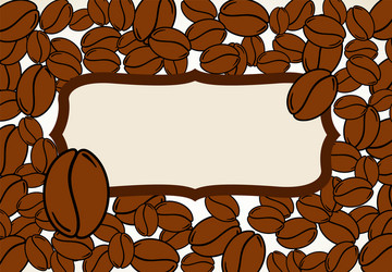 Blank coffee beans frame Royalty Free Vector Image