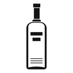 Bottle of vodka icon outline style Royalty Free Vector Image