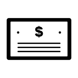 Government bond silhouette icon or treasury bond Vector Image