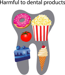 Bad Food for Teeth Vector Images (over 230)