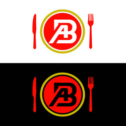 R food logo rastaurent Royalty Free Vector Image