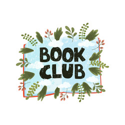 Flyer or poster template for book club promotion Vector Image