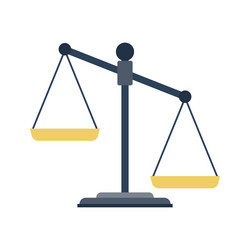 Unbalanced scale of justice Royalty Free Vector Image