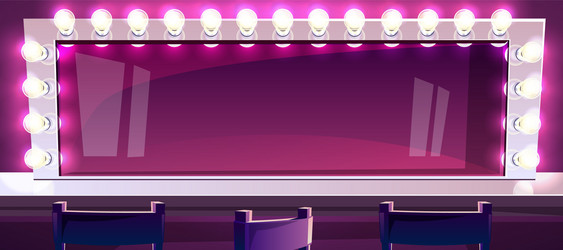 Studio makeup mirror composition Royalty Free Vector Image