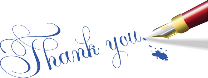 Pen Writing Thank You Animation