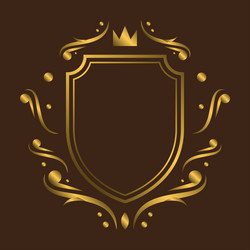 Wedding ornament royal shield luxury badge Vector Image