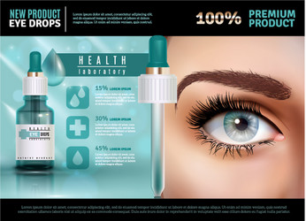 Oculist eye care poster Royalty Free Vector Image