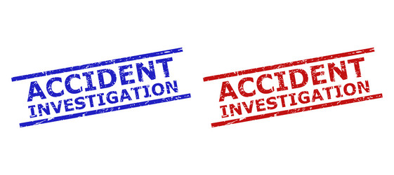 Accident investigation watermark stamp Royalty Free Vector
