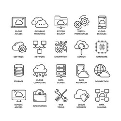Cloud computing and internet technology database Vector Image