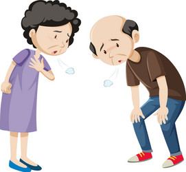 Cartoon elderly couple Royalty Free Vector Image