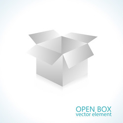 Open shipping box 3d icon Royalty Free Vector Image