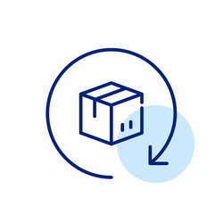 Free parcel return service pixel perfect Vector Image