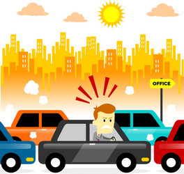 Traffic Jam Angry Vector Images (55)