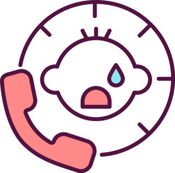 Child in inappropriate clothes rgb color icon Vector Image