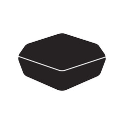 Styrofoam lunch box icon Royalty Free Vector Image
