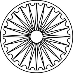Ashoka chakra symbol Royalty Free Vector Image